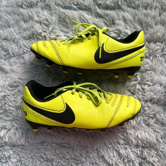 Nike | Shoes | Nike Yellow Tiempo Soccer Cleats | Poshmark